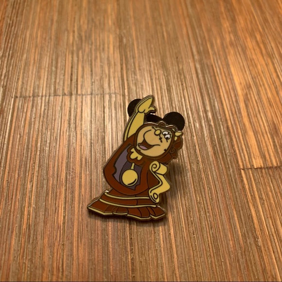 Disney | Jewelry | Disney Cogsworth Beauty The Beast Pin | Poshmark